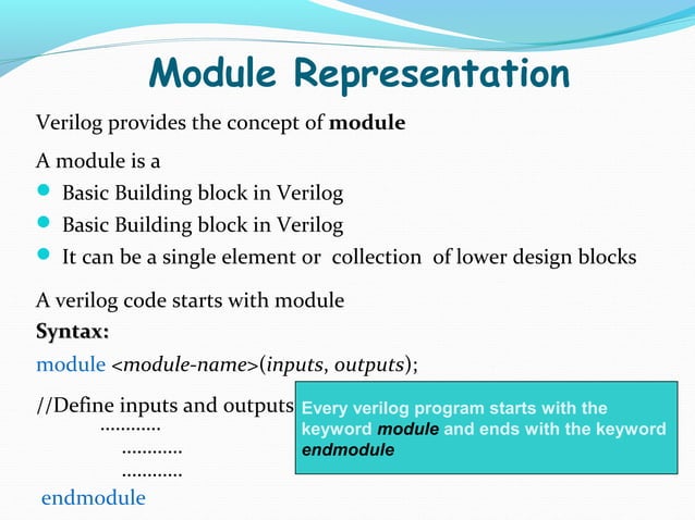 Verilog Hdl Ppt Programming Languages Computing