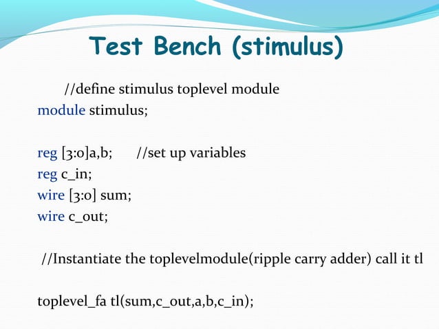 Verilog Hdl Ppt Programming Languages Computing