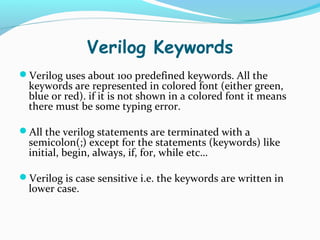 Verilog hdl | PPT