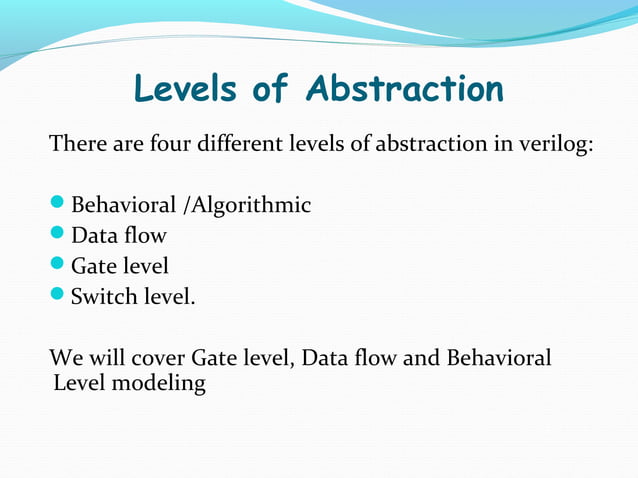 Verilog Hdl Ppt Programming Languages Computing