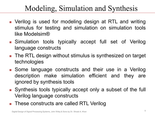 Verilog Hdl Computer Architecture And Organization Ppt
