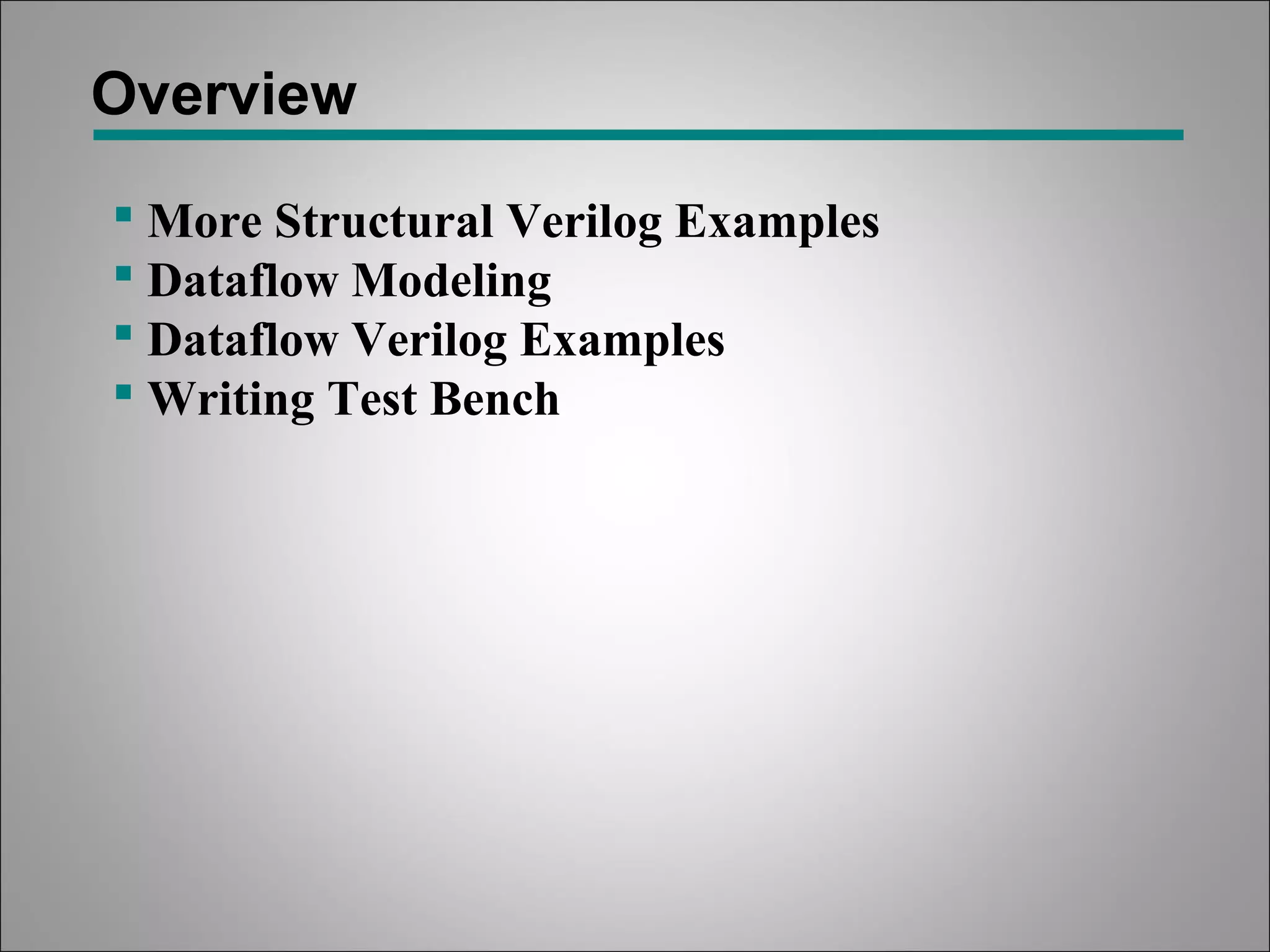 Digital Circuit Verification Hardware Descriptive Language Verilog Ppt 0149