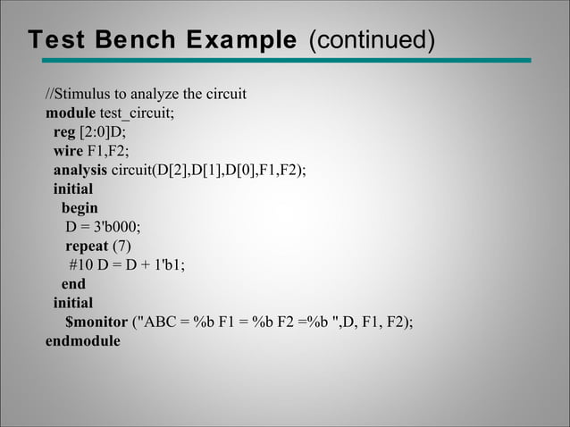 Digital Circuit Verification Hardware Descriptive Language Verilog Ppt 1473