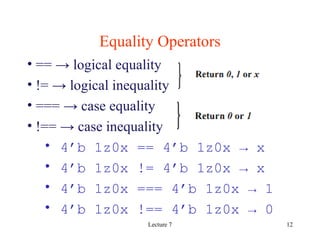 Verilog lect 7 | PPT