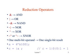 Verilog lect 7 | PPT