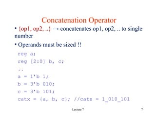 Verilog lect 7 | PPT