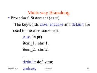 Assic 9th Lecture | PPT | Programming Languages | Computing