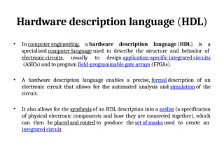 Introduction to Digital Design Methodology and Verilog HDL | PPTX