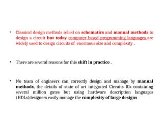Introduction to Digital Design Methodology and Verilog HDL | PPTX