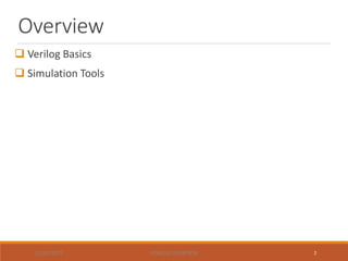 Verilog overview | PPTX | Programming Languages | Computing