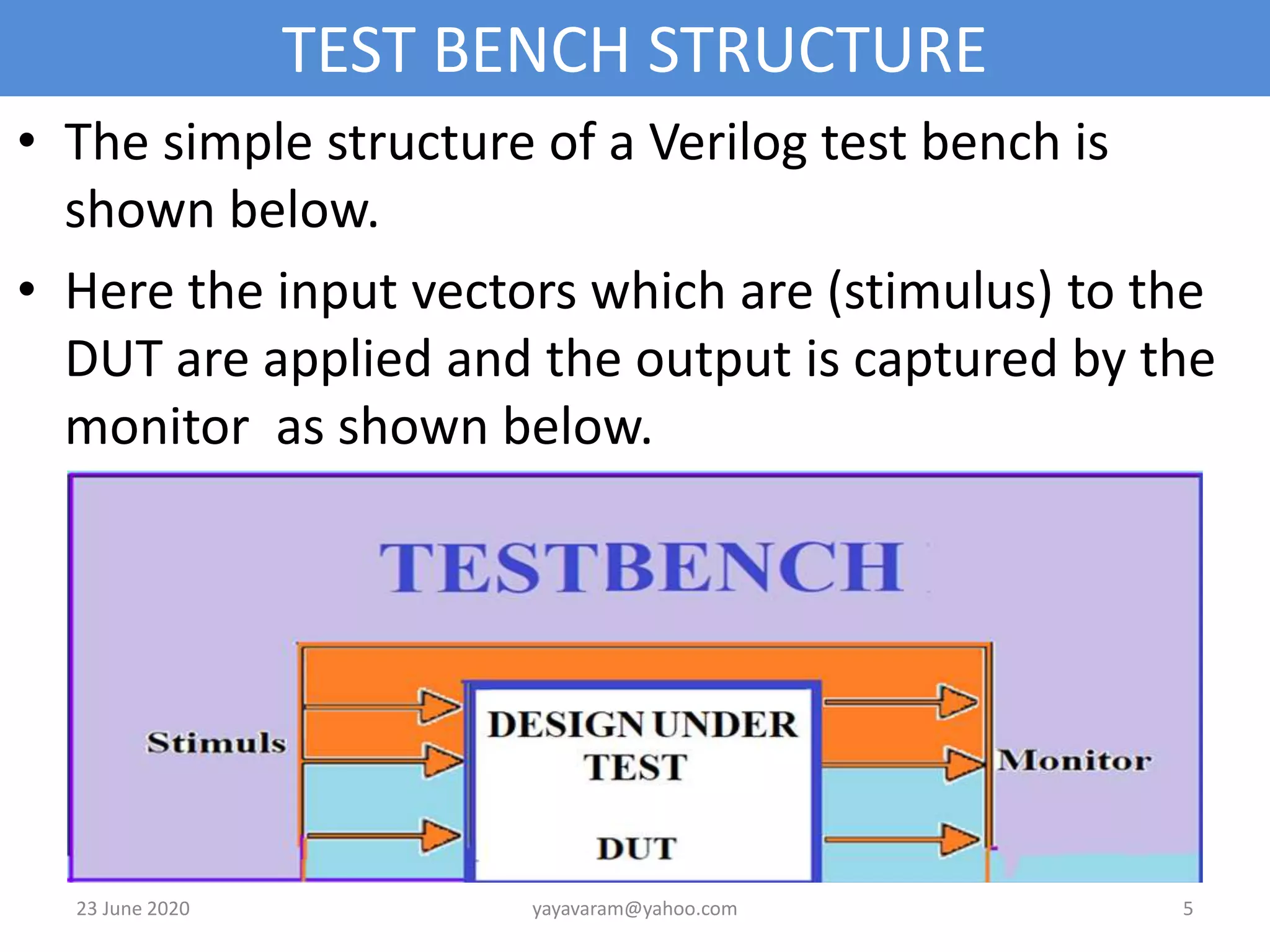 Verilog Test Bench | PPTX