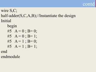 Verilog Test Bench | PPTX
