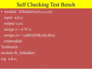 Verilog Test Bench | PPTX