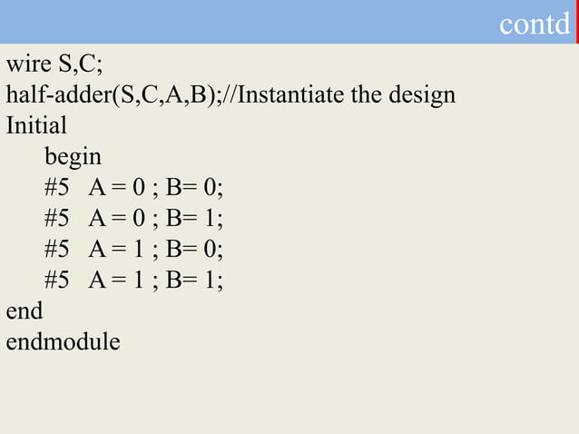 Verilog Test Bench