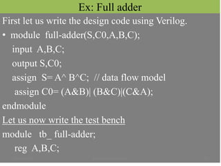 Verilog Test Bench | PPT