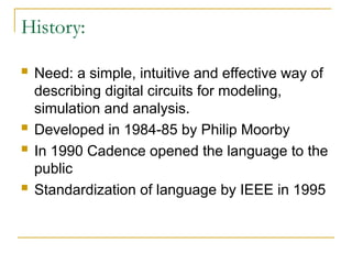 Verilog Tutorial for learning verilog a | PPT