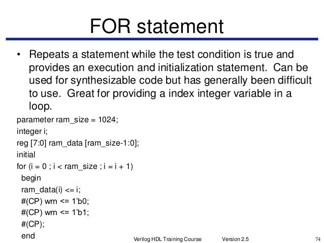 Verilog HDL Training Course
