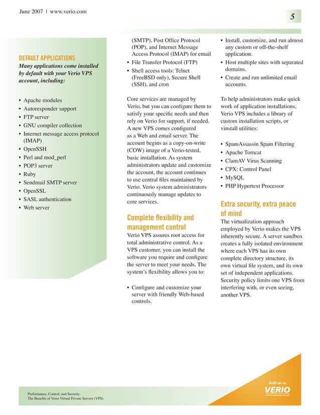 Verio Virtual Private Server (VPS) | PDF