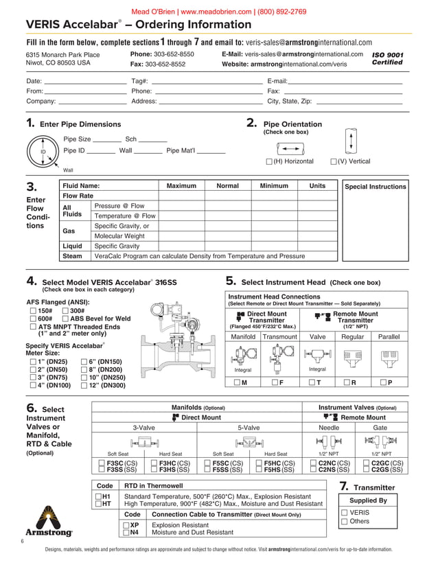 VERIS Accelabar Flow Meter | PDF