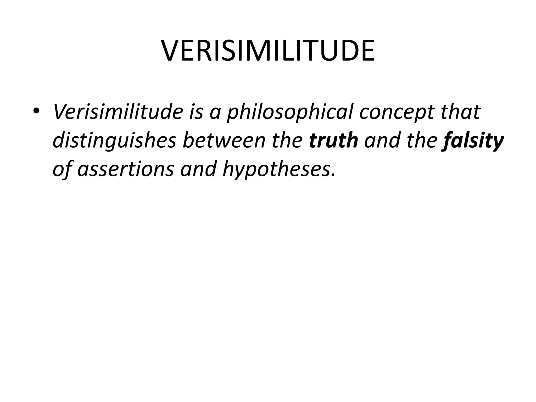 Verisimilitude | PPTX