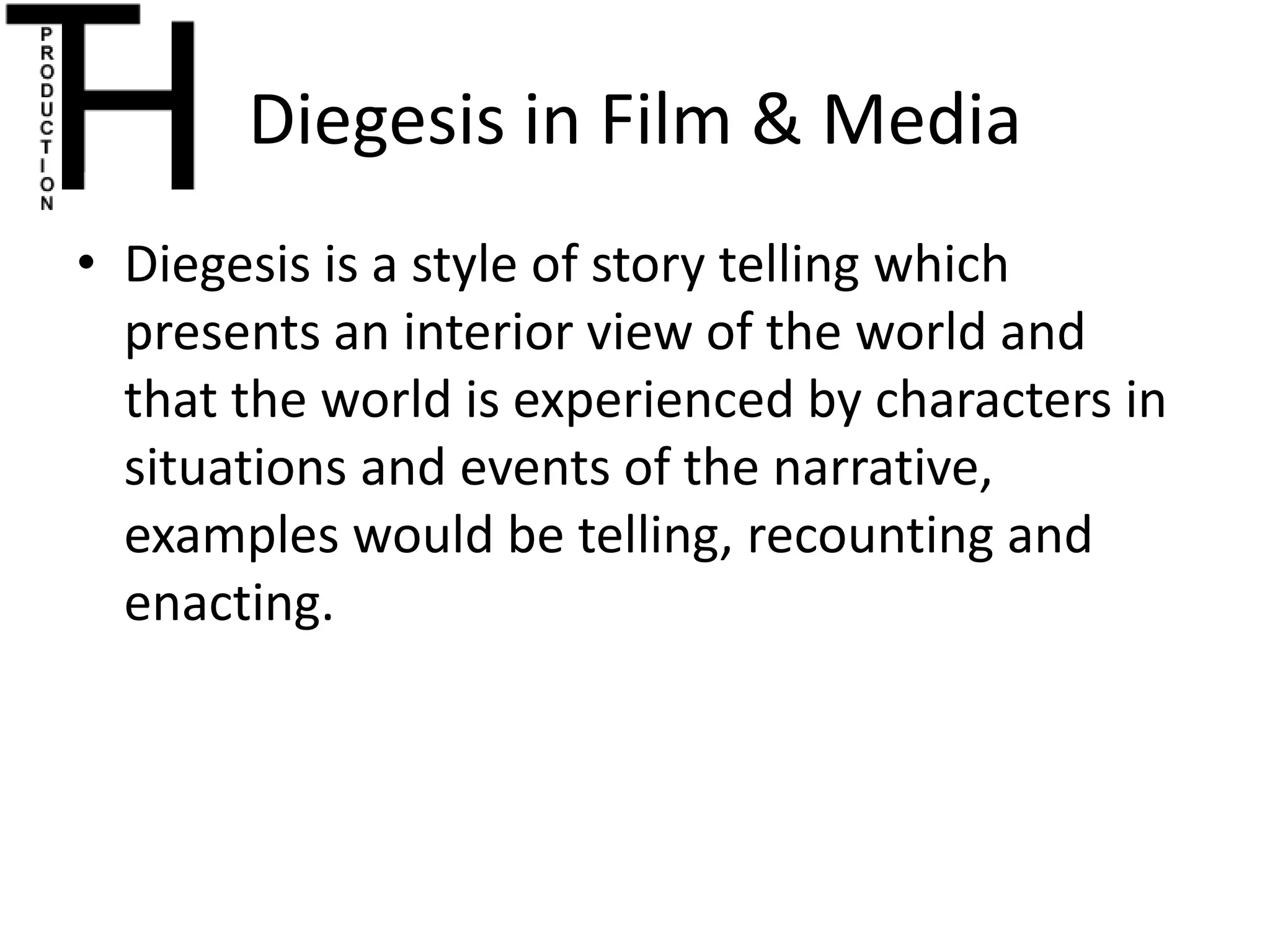 Verisimilitude & diegesis | PPT