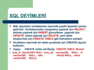 Veritabanı Sunusu - 1 | PPT