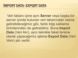 Veri̇ tabani ve dosya yöneti̇mi̇ | PPT