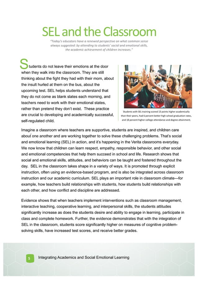 Integrating Academics and Social Emotional Learning - Verita School ...