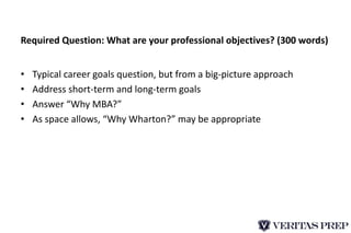 Breakdown of Wharton MBA Admissions Essays | PPTX