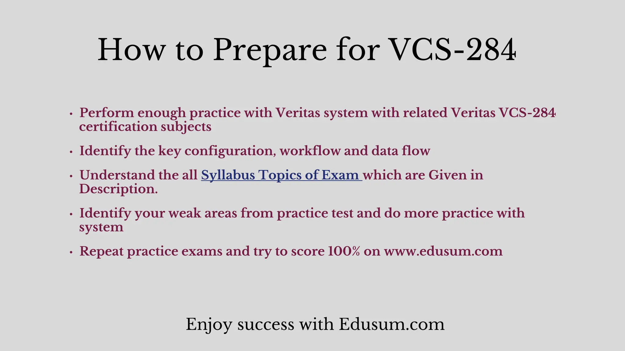 Veritas VCS-284 Certification: All You Need to Know | PDF