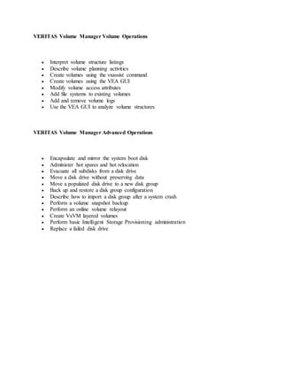 Veritas volume manager | DOCX