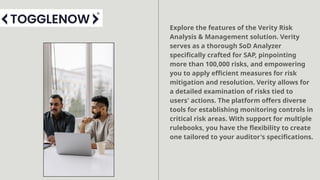 Verity - SAP SoD Analysis Tool Simplify SAP SoD Analysis.pptx