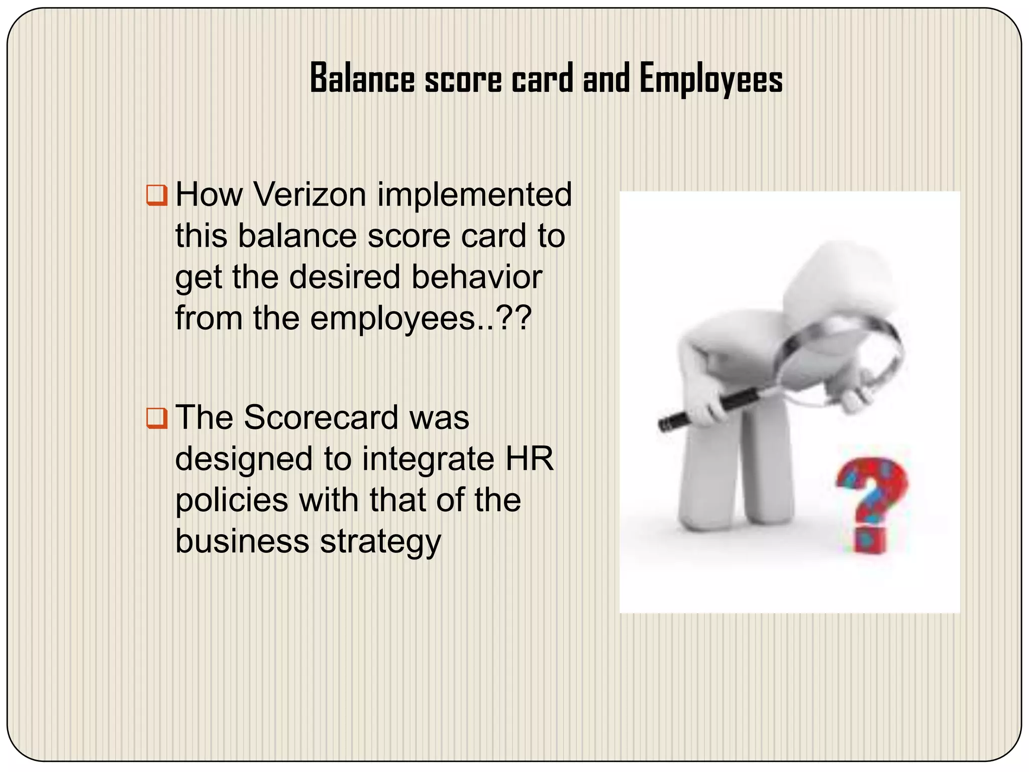 Strategic HR and reinforcement in Verizon | PPT