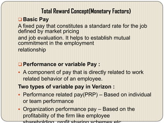 Strategic HR and reinforcement in Verizon | PPTX
