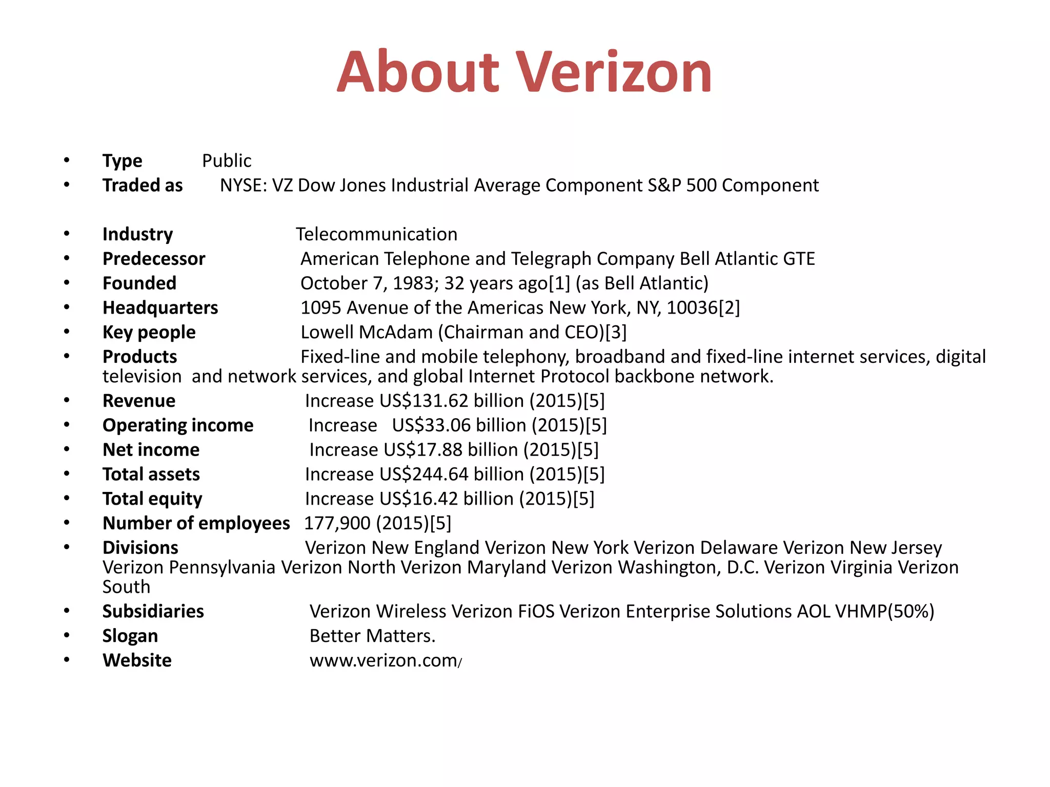 Verizon communications | PPTX