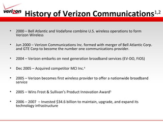 Verizon Strategic Managment Presentation | PPT