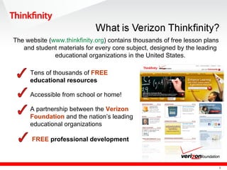 Verizon thinkfinityoverview | PPT | Technology & Computing