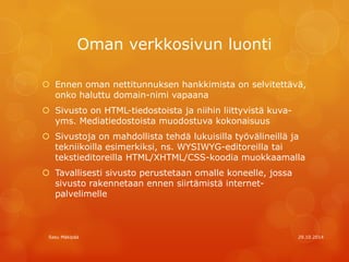 Verkkosivujen Rakentaminen | PDF