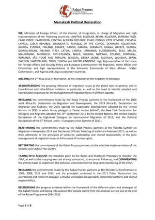 Verklaring van Marrakech - Integraal | PDF