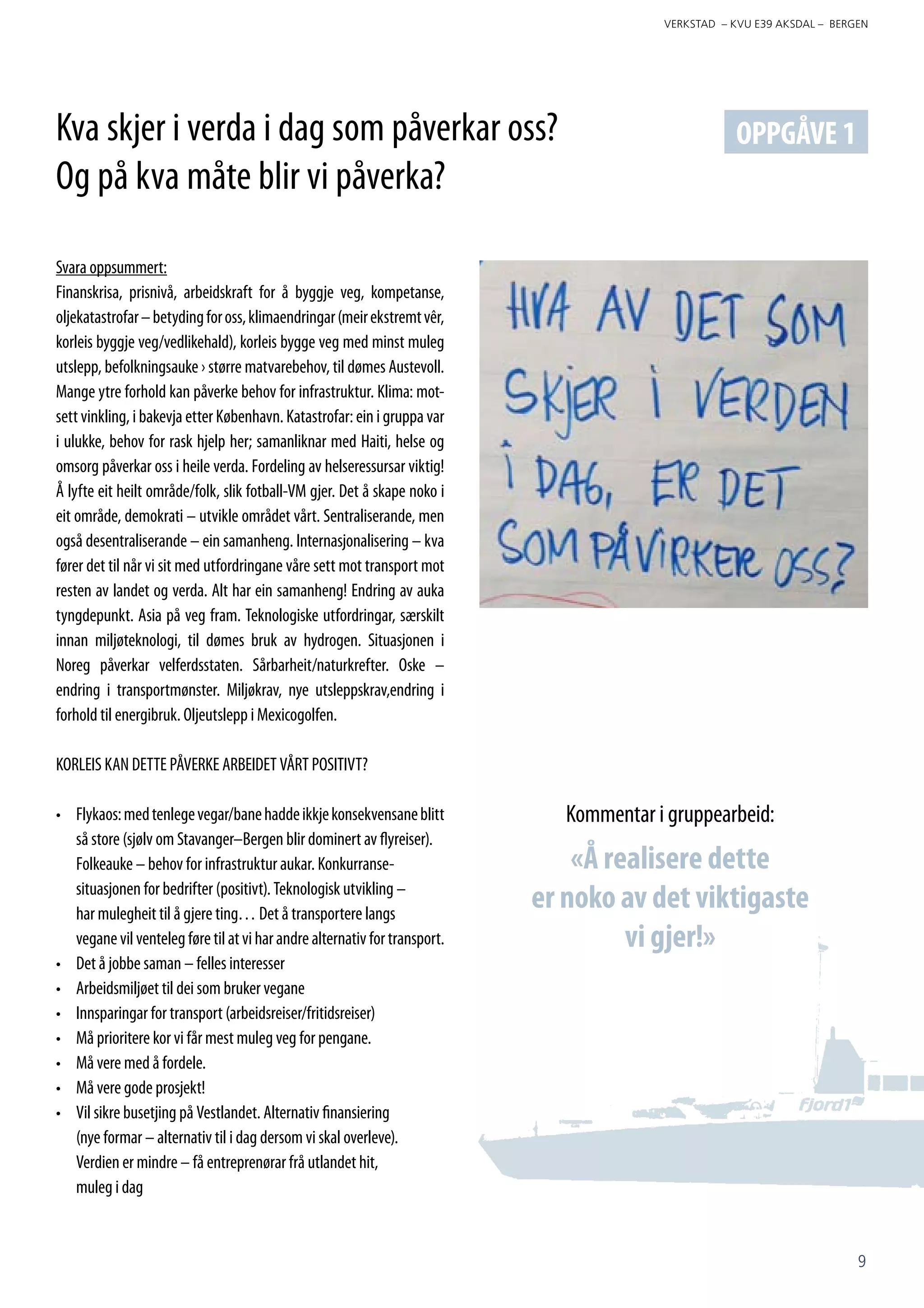 Verkstadrapport KVU E39 Aksdal-Bergen | PDF