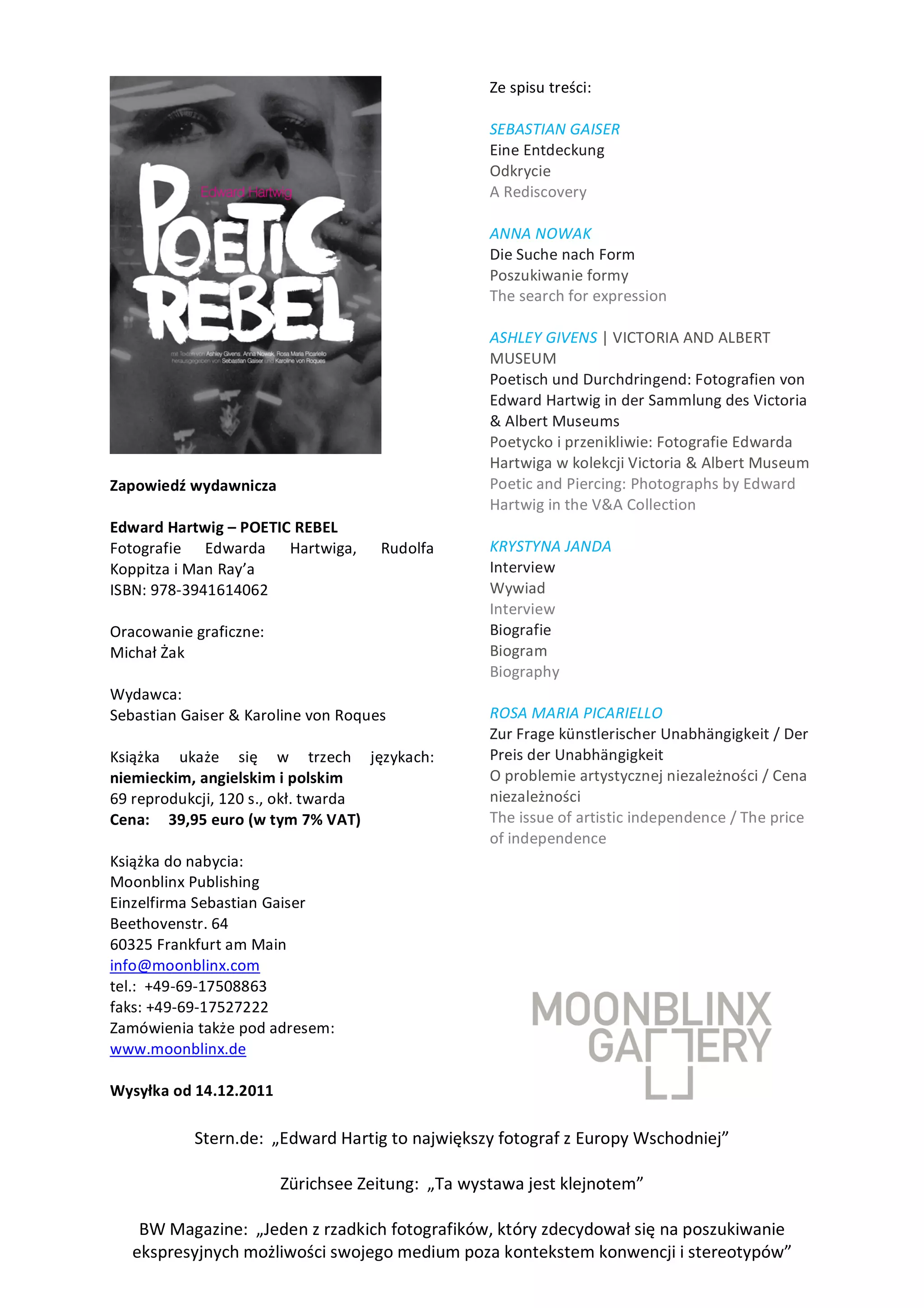 Edward Hartwig Poetic Rebel New Book Release Pdf