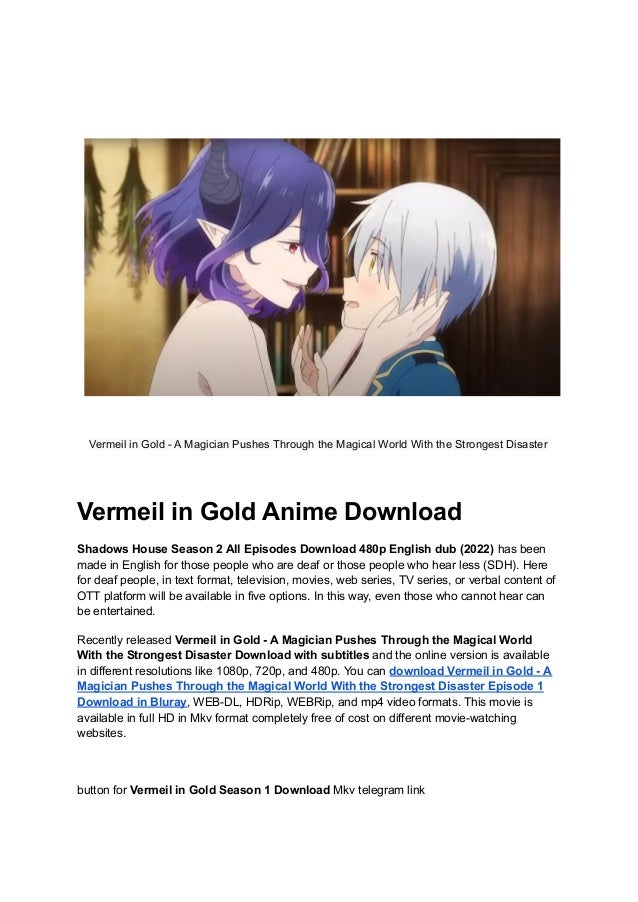 Vermeil In Gold English Dub