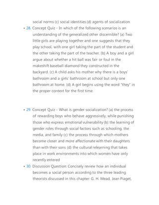 Vermette - Transcript - Chapter 4 Socialization and the Life Cycle | PDF