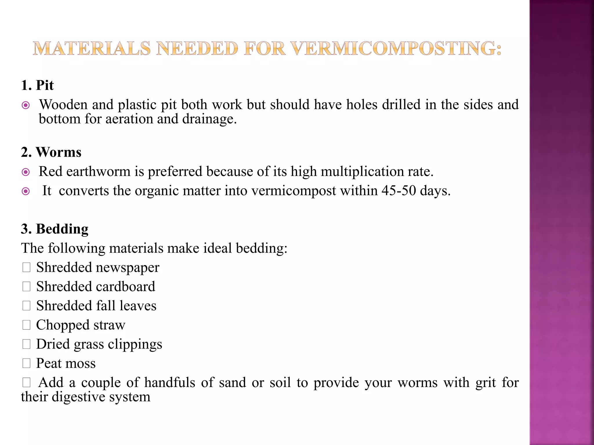 Vermicompost and vermicomposting | PPTX