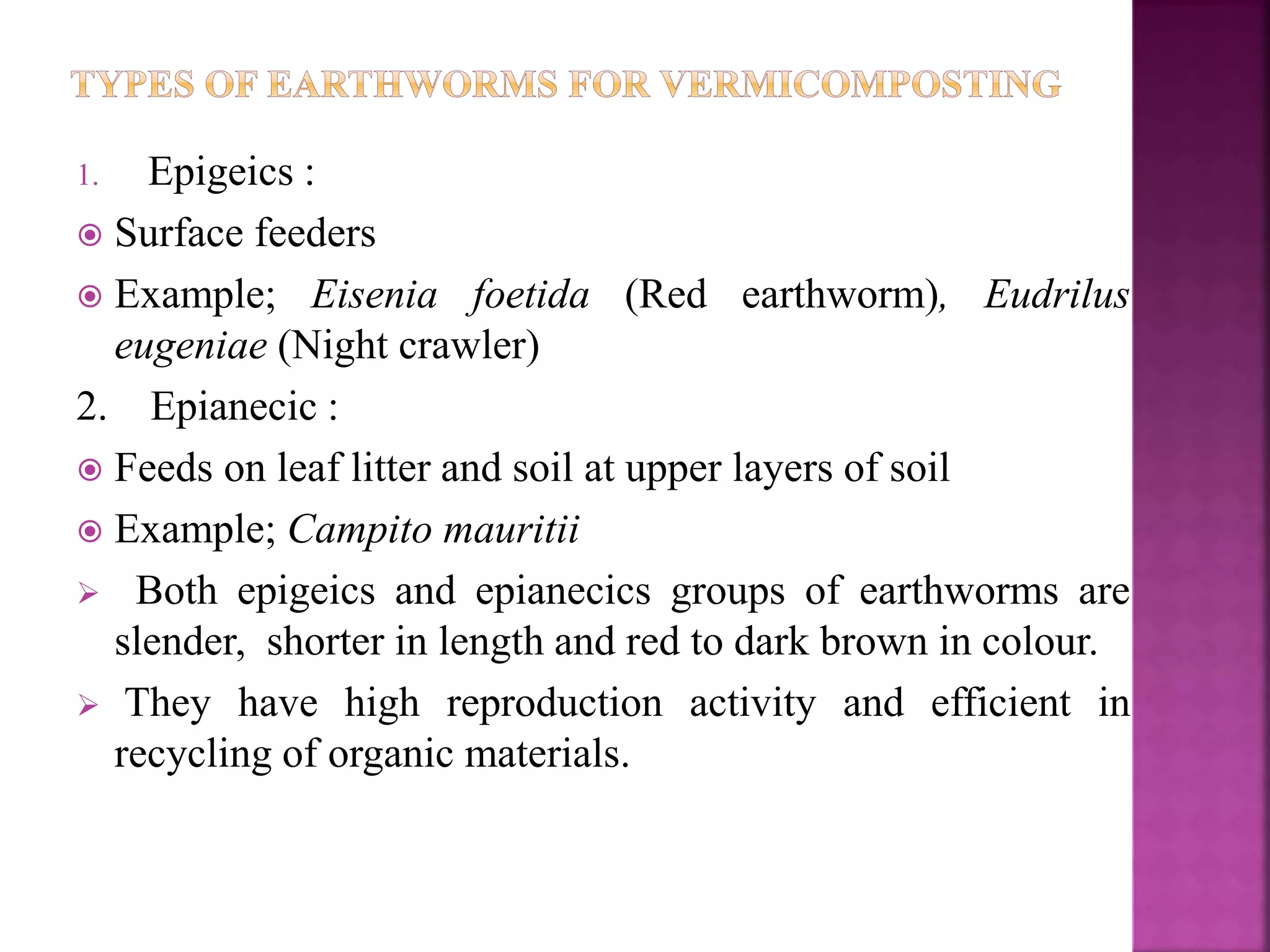 Vermicompost and vermicomposting | PPTX