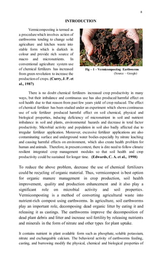 Microbial enrichment of vermicompost through earthworm for agricultural ...