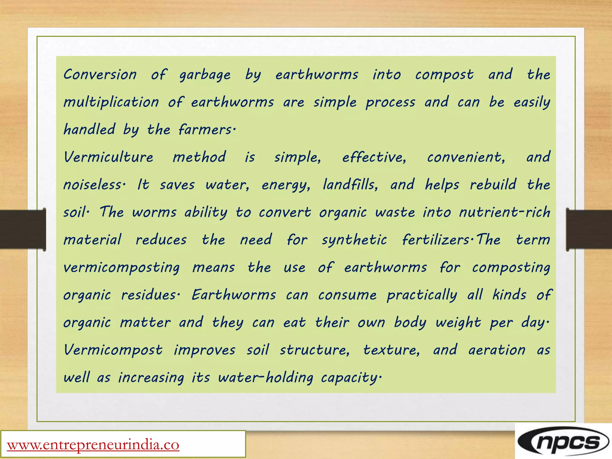 Vermicompost - An Organic Gold (Vermiculture and Vermicompost ...