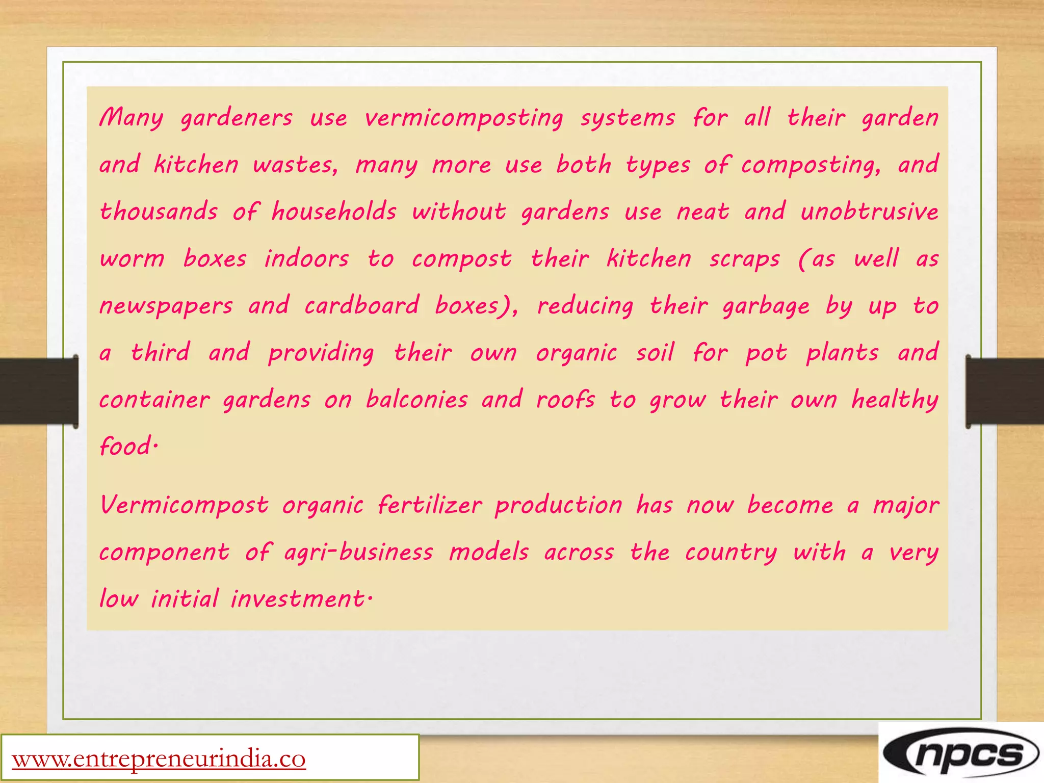 Vermicompost - An Organic Gold (Vermiculture and Vermicompost ...