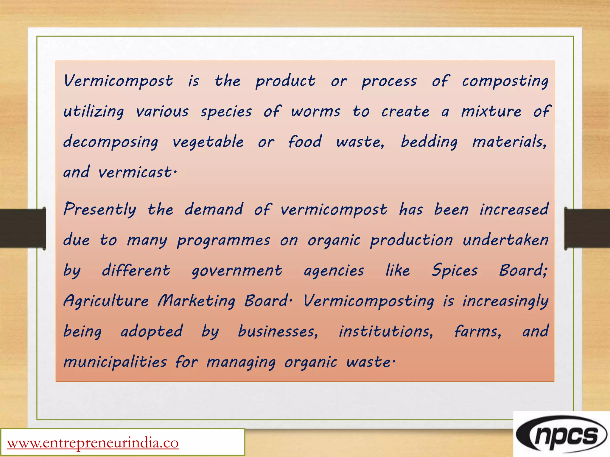 Vermicompost - An Organic Gold (Vermiculture and Vermicompost ...