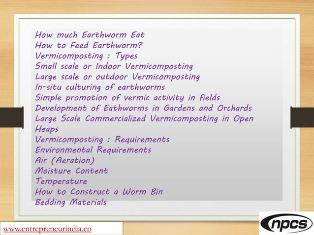 Vermicompost - An Organic Gold (Vermiculture and Vermicompost, Earthworm Farm Business, Worm ...